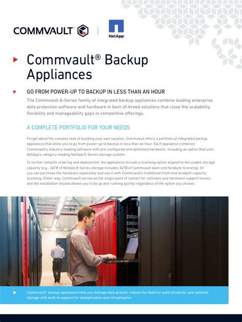 commvault backup appliance with netapp 1 pdf backup data management