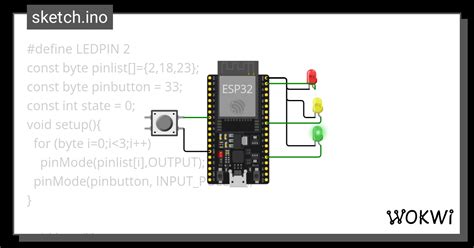 Traffic Lights Copy Wokwi ESP32 STM32 Arduino Simulator