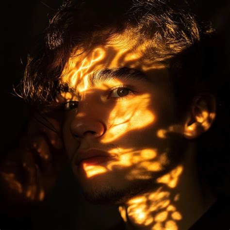 Dramatic Light Portrait Premium Ai Generated Image