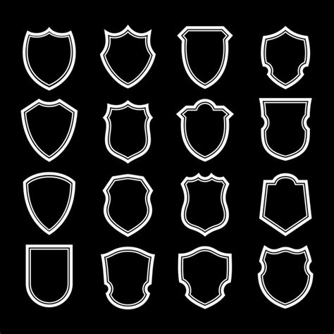 Set Of Shield Badge Vector Premium Vector