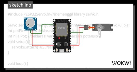 Sesi 16 Minitask 1 Wokwi ESP32 STM32 Arduino Simulator