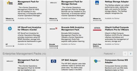 VCenter Operations Manager Packs