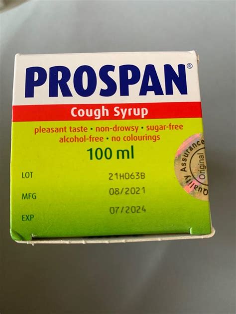 Prospan Cough Syrup For Infants And Adult Health And Nutrition Medical Supplies And Tools On Carousell