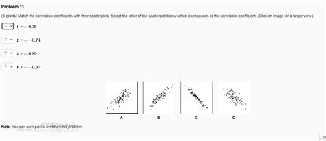 solved problem 11 3 points match the correlation