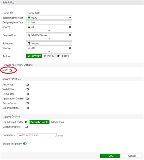 FortiGate Static NAT Using Port Forwarding PAT Layer 77