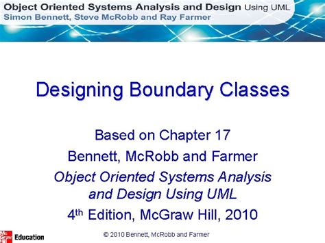 Designing Boundary Classes Based On Chapter 17 Bennett