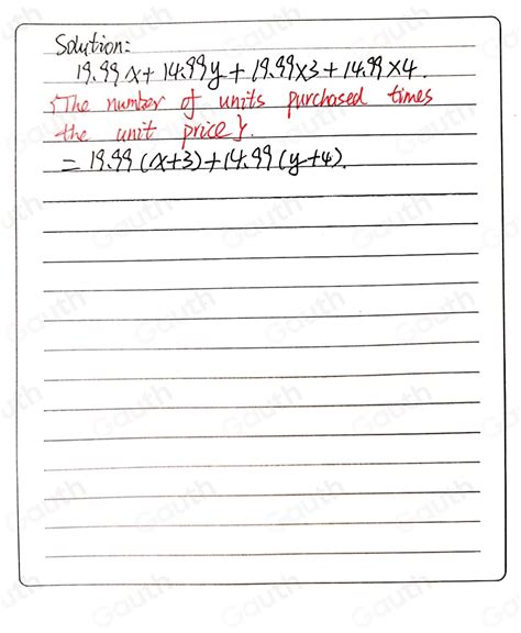 Solved Marissa Bought X Shirts That Cost 19 99 Each And Y Pairs Of Shorts That Cost 14 99