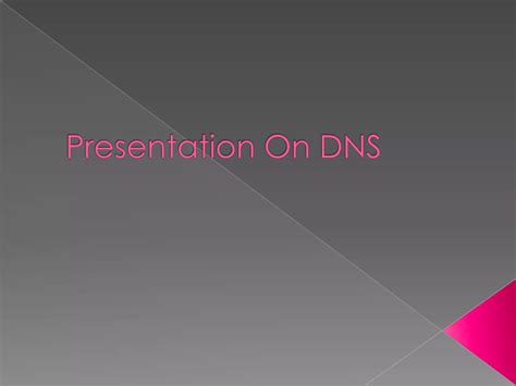 Presentation On Dns Pptx
