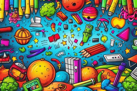 Premium Photo Doodlestyle Back To School Theme