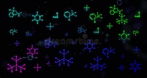 Chemical Structures And Molecular Formulas Image Over Dark Background Stock Image Image Of