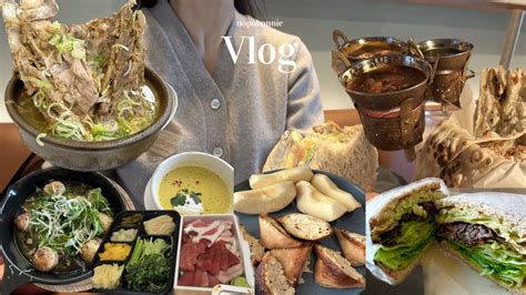 Vlog 유지어터의 간헐적 폭식 브이로그ㅣ아침만 건강식ㅣ인도 음식점 아그라ㅣ티쏘카페ㅣ카페썸모어ㅣ용호낙지ㅣ강뼈ㅣ