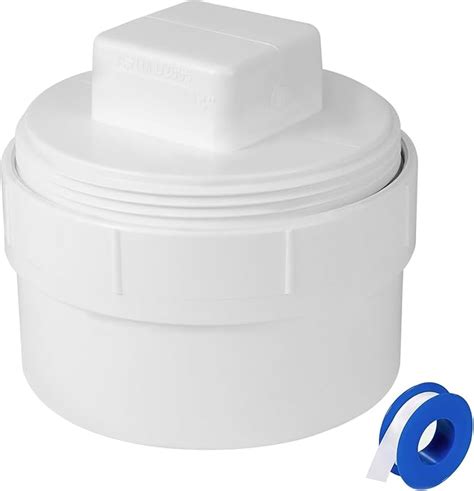 Yullsorom 4 Pvc Sewer Cleanout Cap Dwv Flush Sewer Cleanout Adapter With Plug For