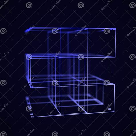 Abstract Gradient Lines Connection In The Shape Of Boxes Mesh Square