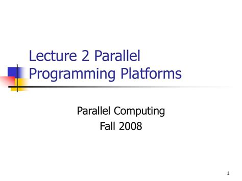 Lecture 2 Parallel Programming Platforms - ppt download