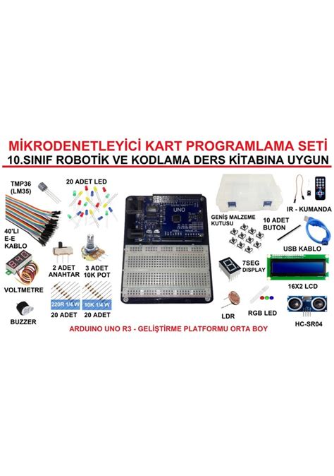 mikrodenetleyici kart programlama seti arduino kodlama seti fiyatları