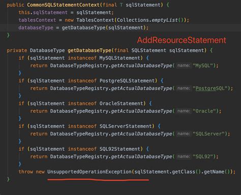 Addresourcestatement Raises Exception When Create Commonsqlstatementcontext · Issue 11184
