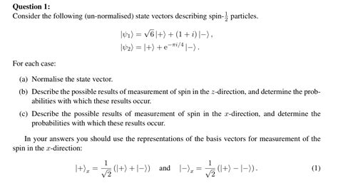 Solved Question Consider The Following Un Normalised Chegg