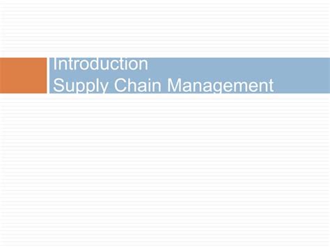 Supply Chain Management Pptx