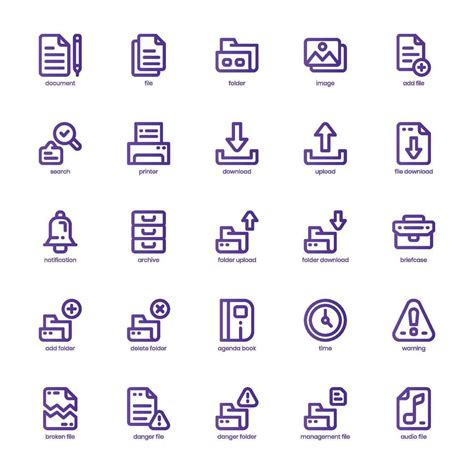 document file icon pack for your website mobile presentation and