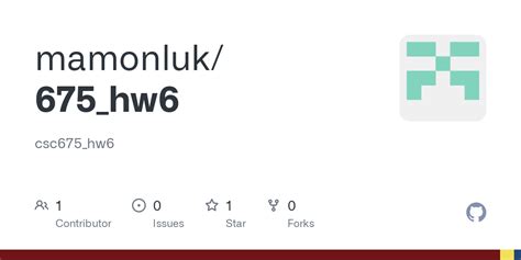 Github Mamonluk675hw6 Csc675hw6