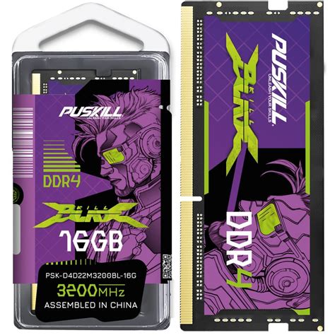 Puskill Memória Para Notebook Ram Ddr4 16gb 3200mhz 12v 260pin Memória