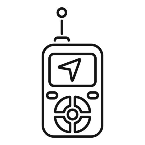 Premium Vector Handheld Gps Device Showing Navigation Arrow Icon