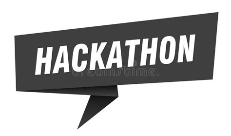 Hackathon Banner Hackathon Speech Bubble Label Sticker Sign