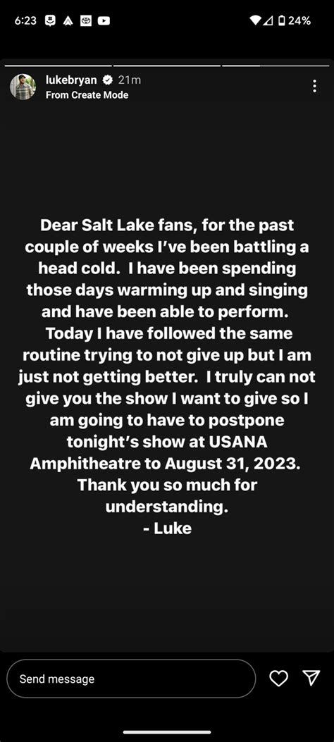 Fans Flood Luke Bryan With Comments After He Cancels Concerts Due To