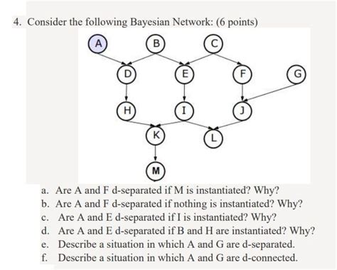 solved 4 consider the following bayesian network 6