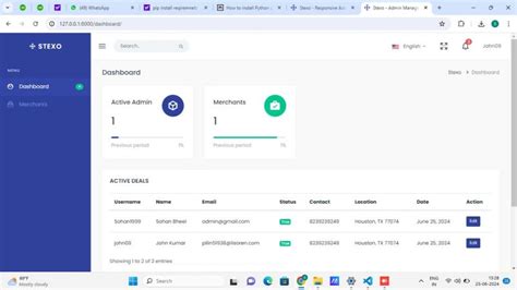 sohan on linkedin python django admin panel