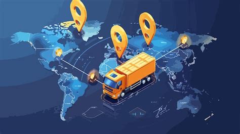 Efficient Freight Industry Logistics And Transportation Network Premium Ai Generated Vector