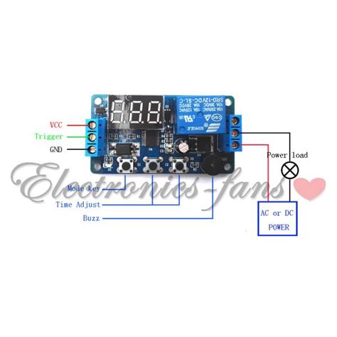 12v Led Display Programmable Timer Relay Module Delay Switch Board Car