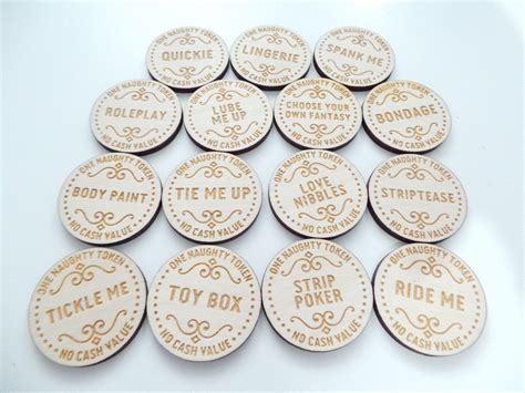 Sex Tokens Personalised Bedroom Tokens Game Cheeky Gift Etsy