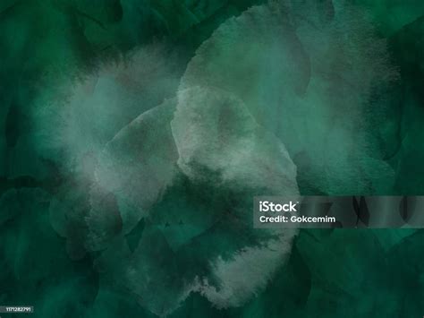 에메랄드 그린 페인트 튀김 물방울의 색조의 테두리 수채화 스트로크 디자인 요소입니다 에메랄드 그린 컬러 의 손으로 그린 추상적인 질감 수채화에 대한 스톡 벡터 아트 및 기타