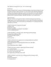 Machine Learning Practice Quiz Test Your Knowledge Course Hero