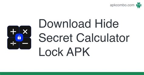 Hide Secret Calculator Lock APK Android App Free Download