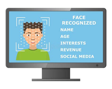 Biometrical Identification Face Recognition Stock Vector Illustration Of People Data 85507255
