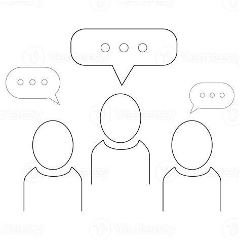 outline icons related conversation, chat, talking, speaking. Linear icon Editable stroke. Vector ...