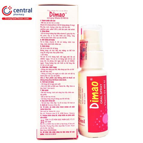 [chÍnh HÃng] Thuốc Dạng Xịt Dimao Vitamin D3 400iu Chắc Xương