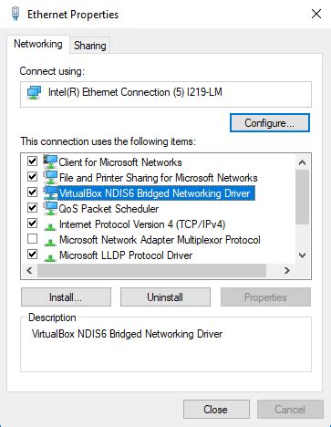 Virtualbox Interface Has Active Connections Nox Snoindy