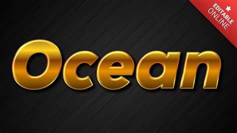 Ocean Text Effect Generator