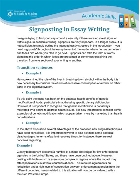 Signpost Words Examples Surveysdop