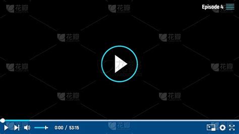 视频播放器界面矢量模板，ui设计