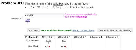 solved problem 1 find the volume of the solid bounded