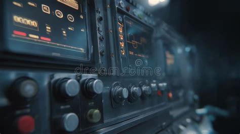 Futuristic Control Panel With Animated Digital Display And Dials Stock Video Video Of