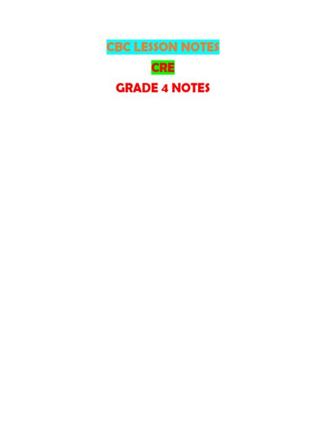 Cre Grade 4 Notes Pdf Abraham Book Of Genesis