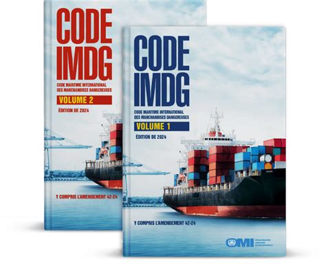 Imdg Code 2024 Edition Amendment 42 24 2 Volume French Icc