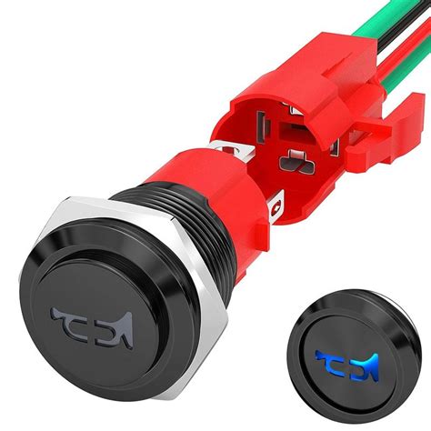 Horn Button Switch 12v 20a Heavy Duty 16mm Metal Speaker Hor Tiktok Shop