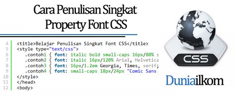 Tutorial Belajar Css Cara Penulisan Singkat Property Font Css