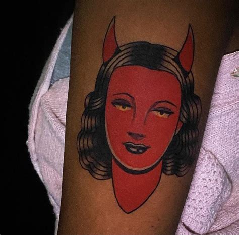 Lil Devil Lady From Nikki Bee At Sacred Heart Brooklyn Darkskin Tattoo